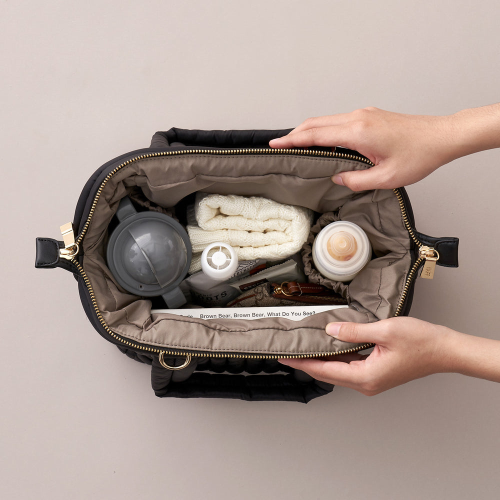 Paige Mini Diaper Bag - Small Black Baby Bag