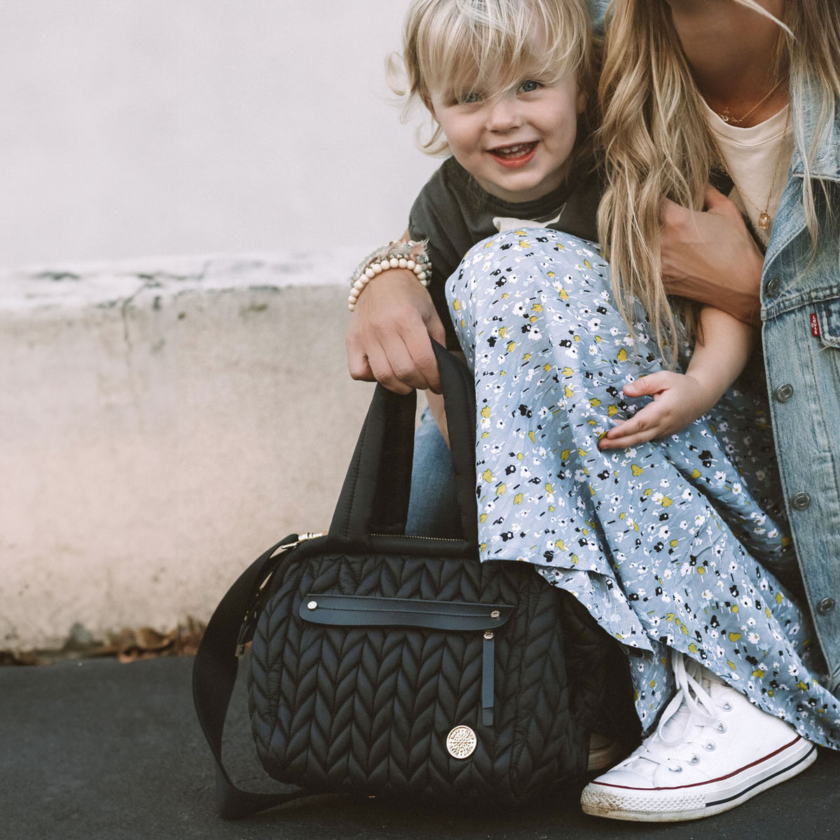 Paige Mini Diaper Bag - Small Black Baby Bag