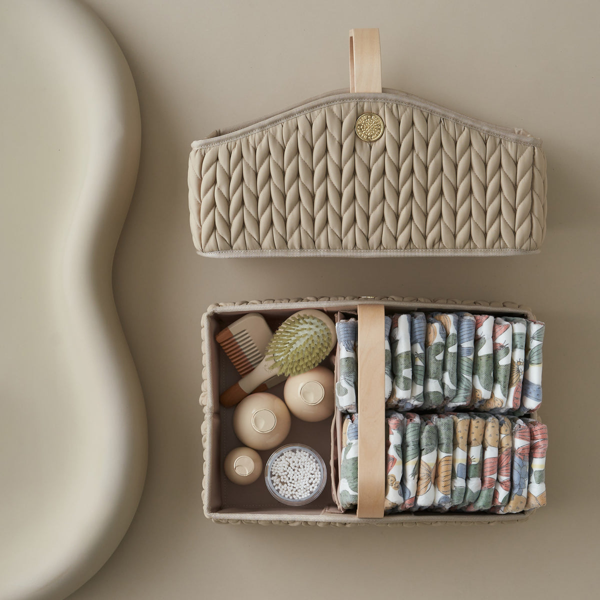 HAPP Brand Diaper Caddy - Beige