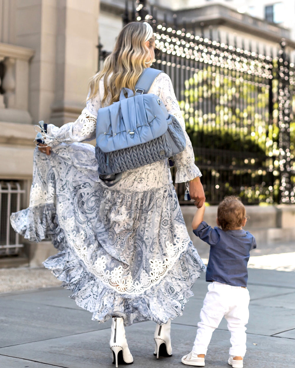 HAPP Brand Levy Backpack Diaper Bag - Ash Blue